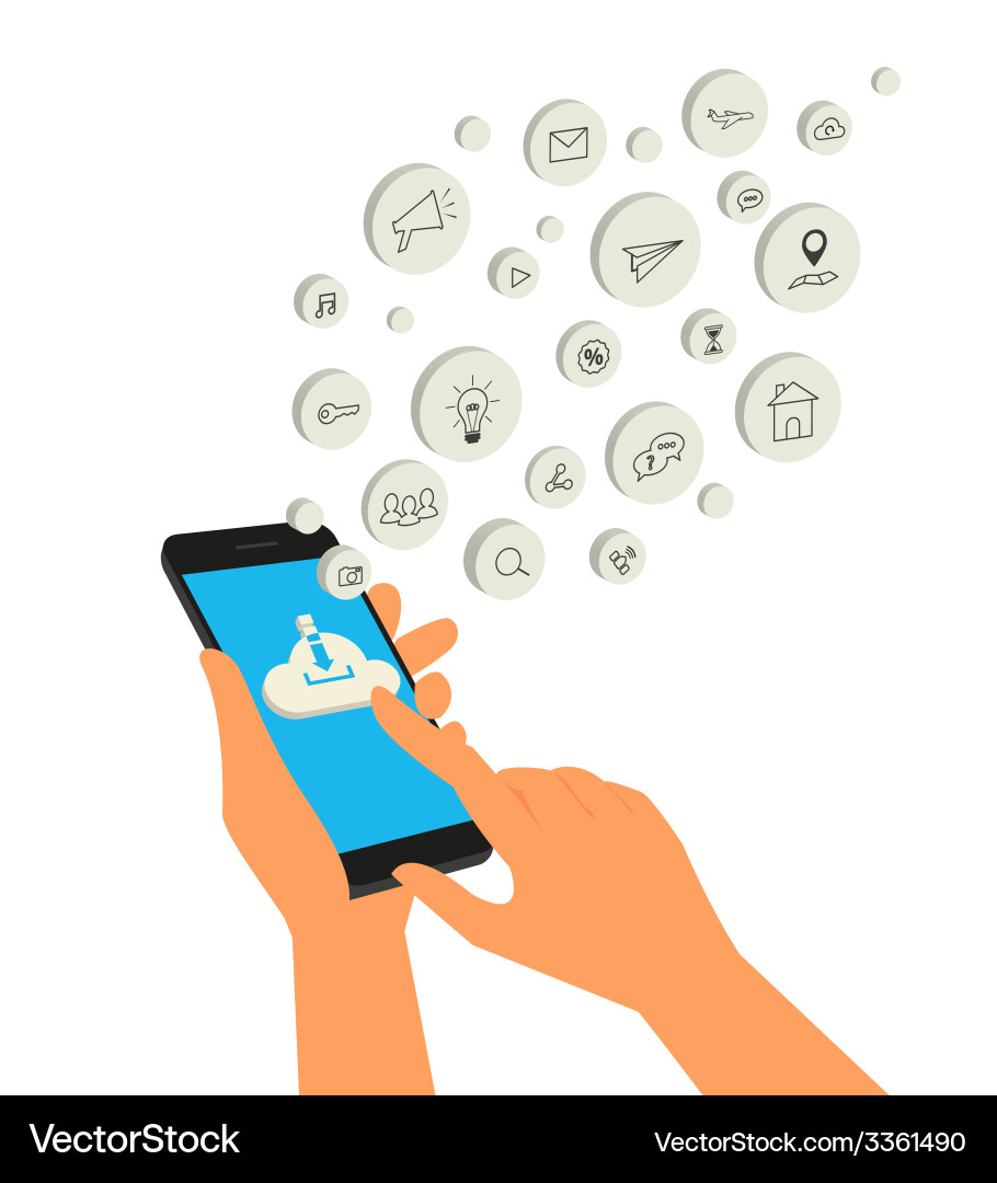 Mobile apps Royalty Free Vector Image - VectorStock