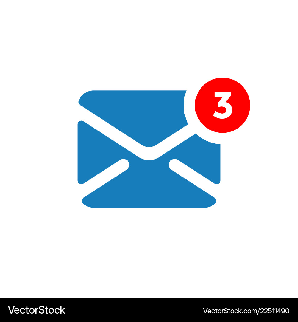 New message notification icon Royalty Free Vector Image