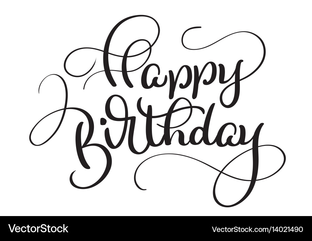 Text happy birthday on white background Royalty Free Vector