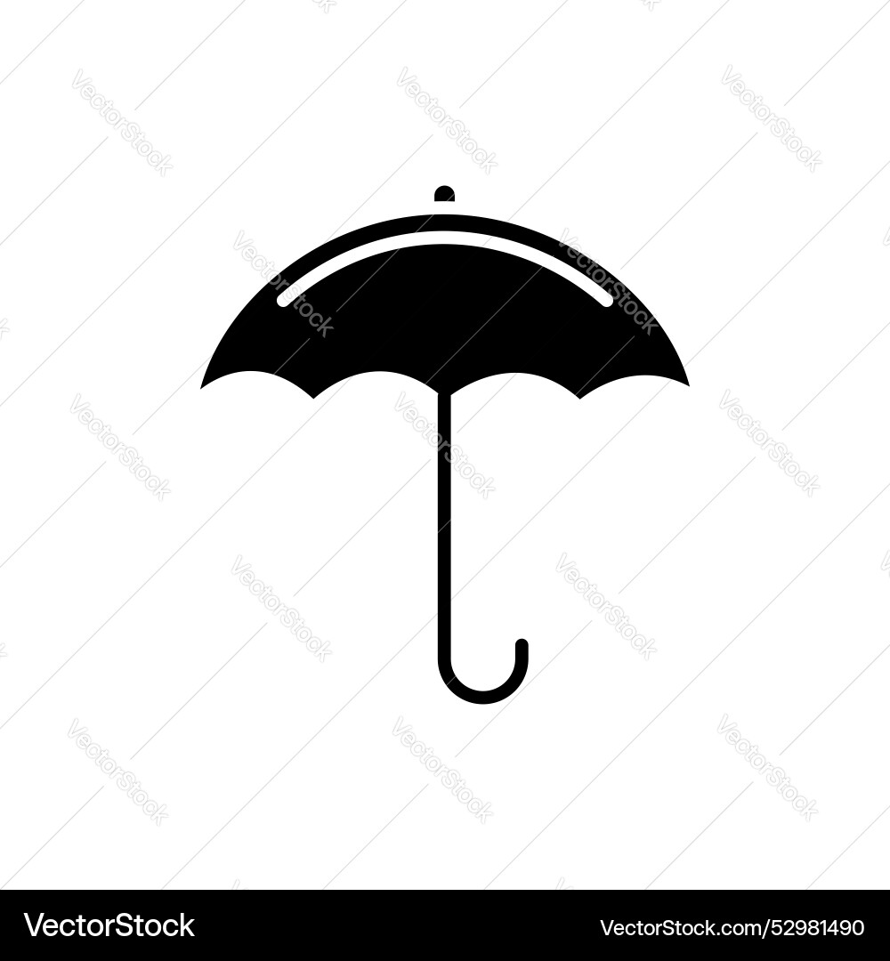Umbrella icon set parasol rain protection symbol Vector Image