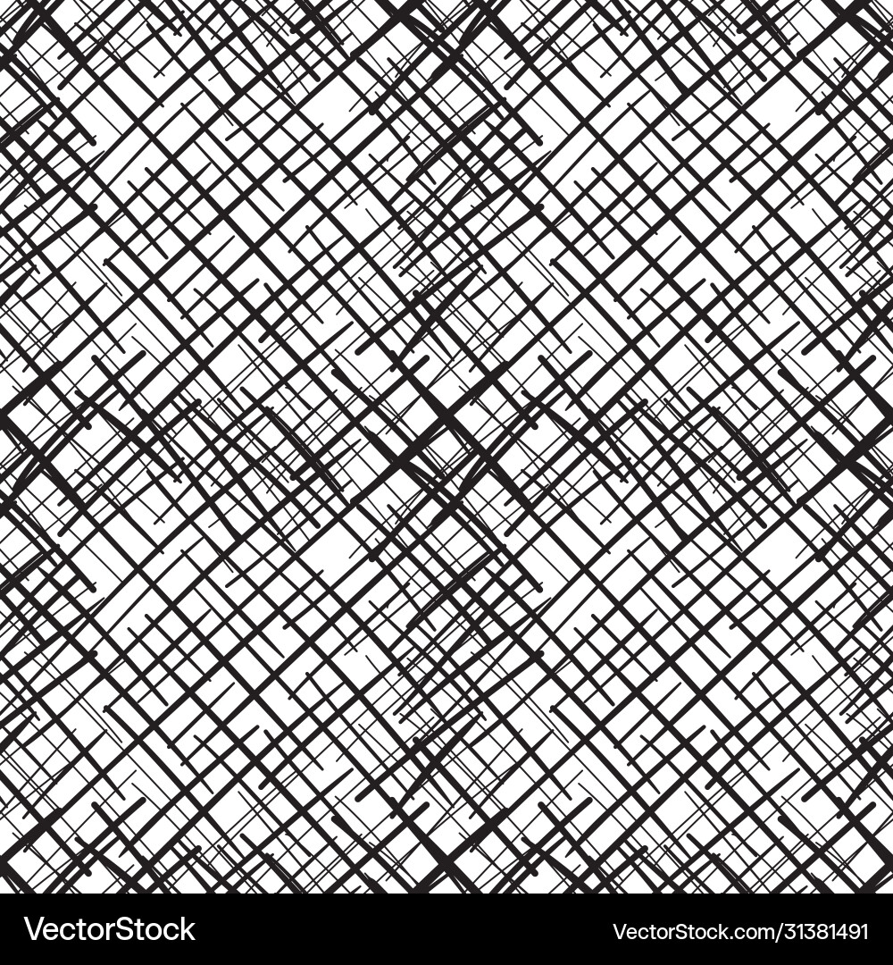 Abstract scratched lines seamless pattern Vector Image