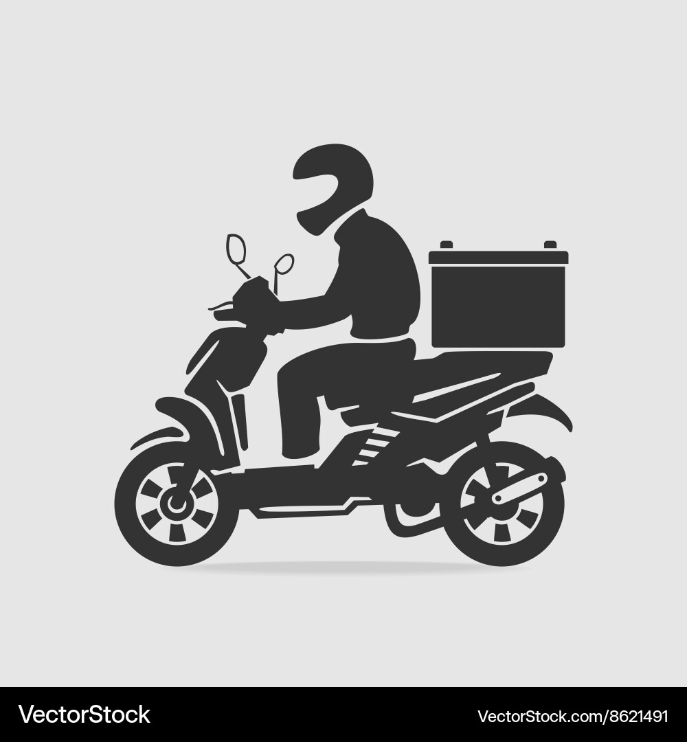 Bike food delivery Royalty Free Vector Image - VectorStock