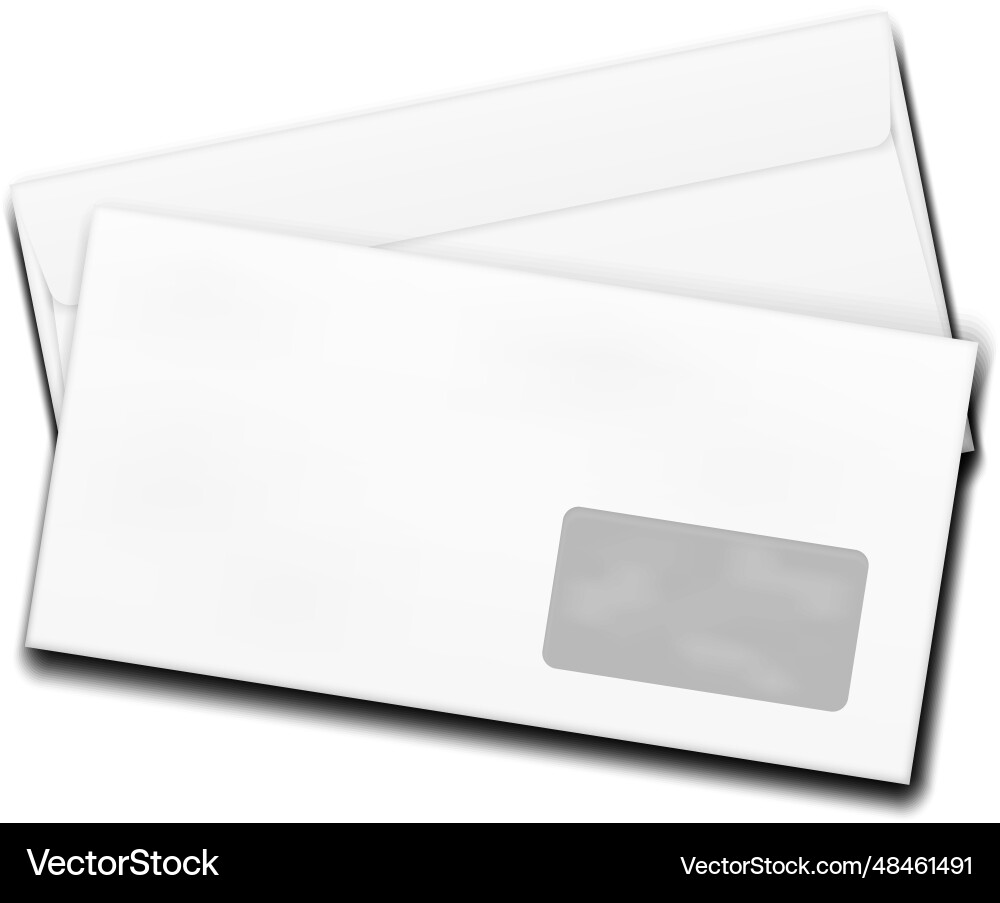 Blank envelope mockup realistic white paper mail Vector Image