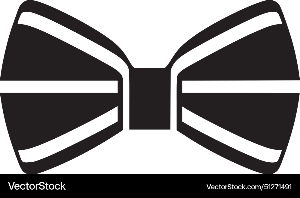 Bow - black and white isolated icon Royalty Free Vector