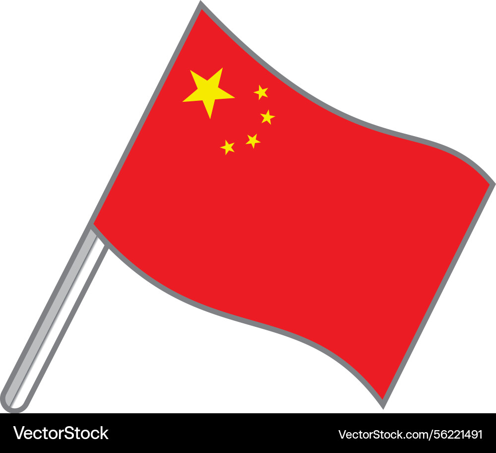 China flag icon (56221491) – Free Vector | VectorStock