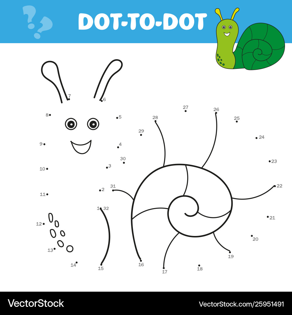 Numbers game for children dot to education Vector Image