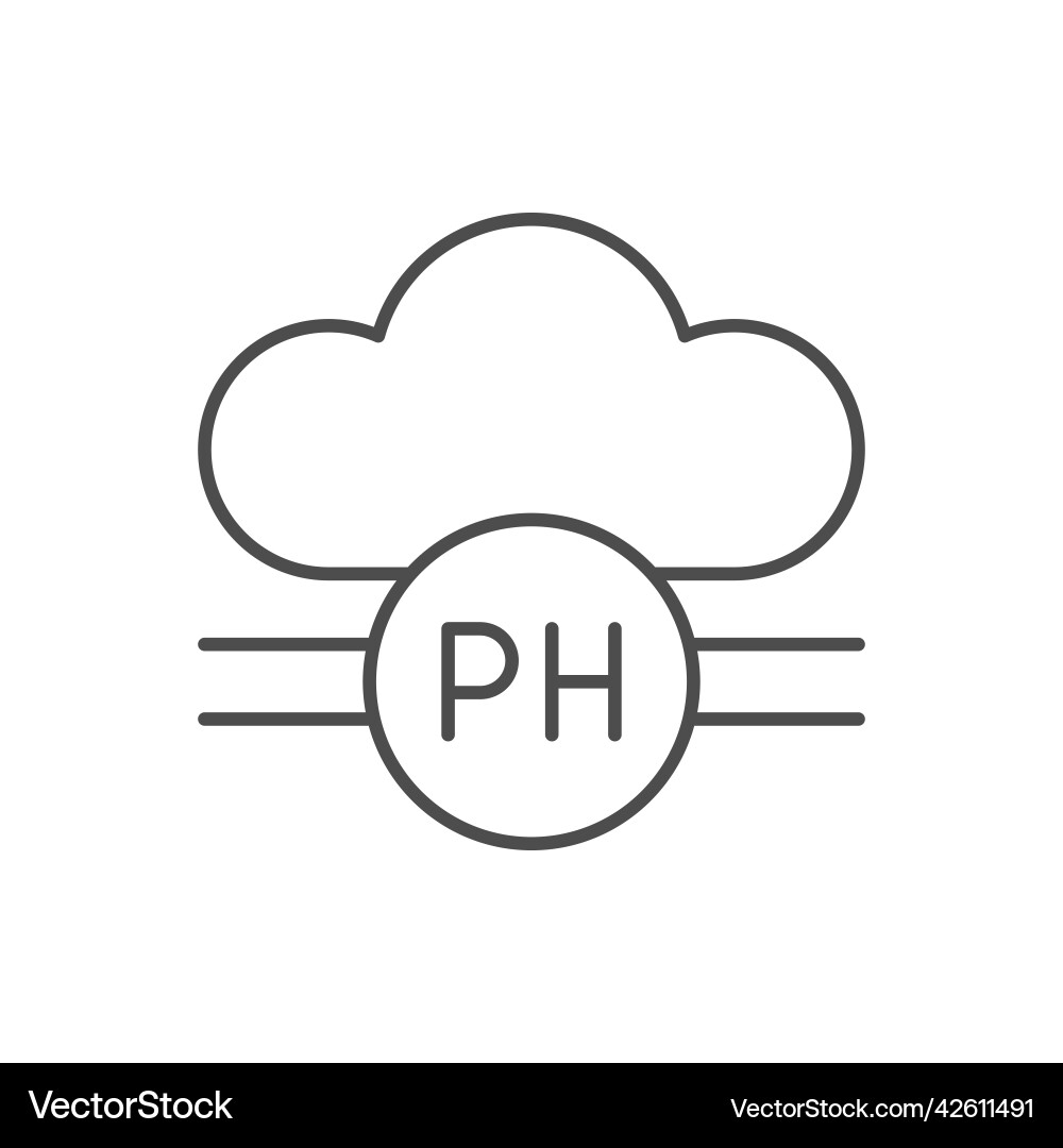 Ph balance line outline icon Royalty Free Vector Image