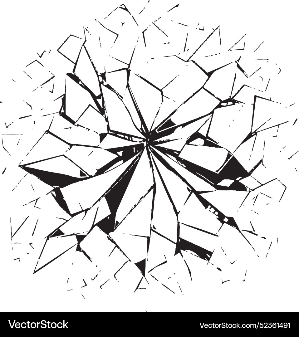 Prismatic debris broken glass designephemeral Vector Image