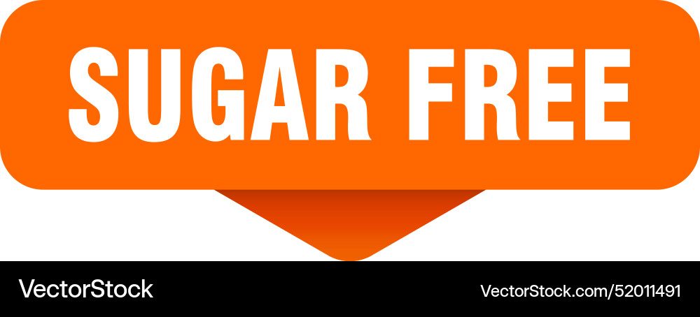 Sugar free sticker sign on transparent Royalty Free Vector