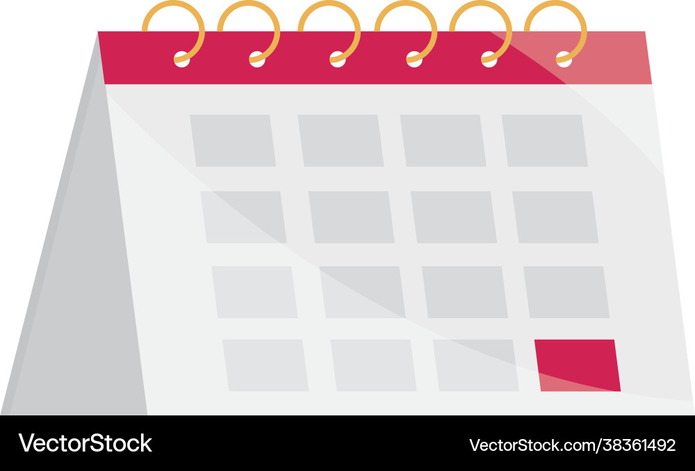 Calendar with highlighted day Royalty Free Vector Image