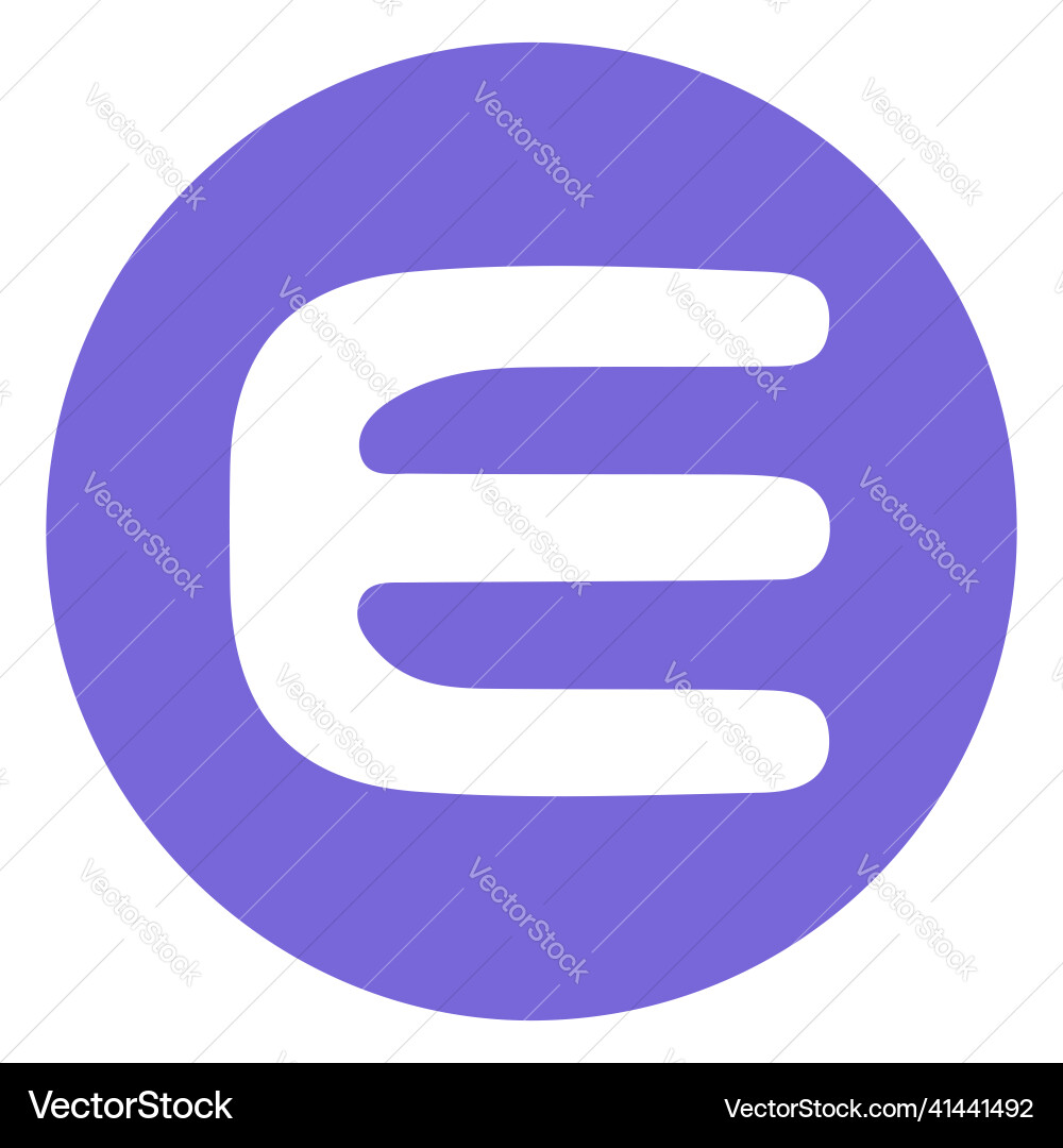Enjin enj token symbol cryptocurrency logo Vector Image
