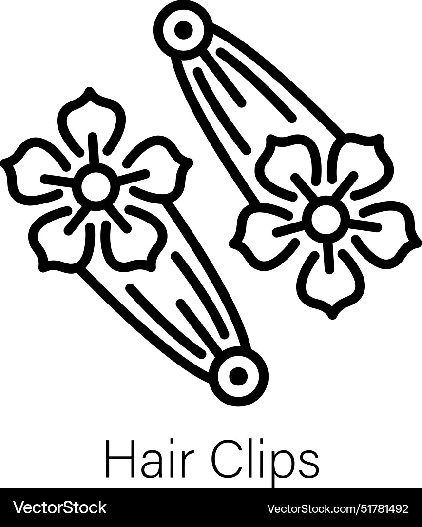 Hair clips Royalty Free Vector Image - VectorStock