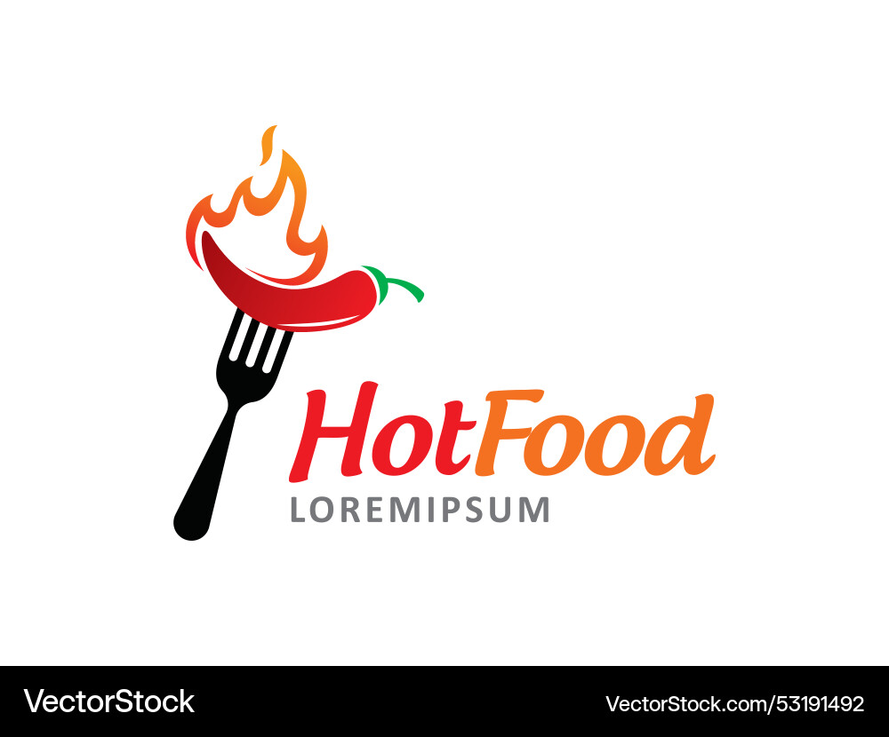 Hot food logo symbol or icon template Royalty Free Vector