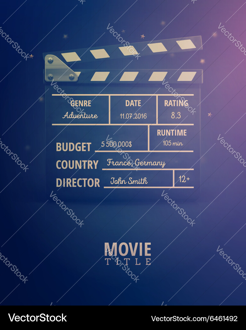 Movie information Royalty Free Vector Image - VectorStock