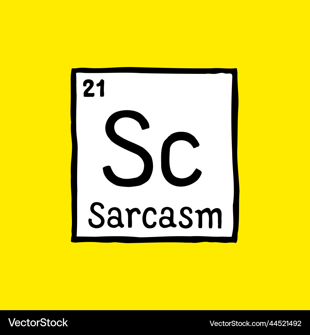 Sarcasm element of humor symbol Royalty Free Vector Image