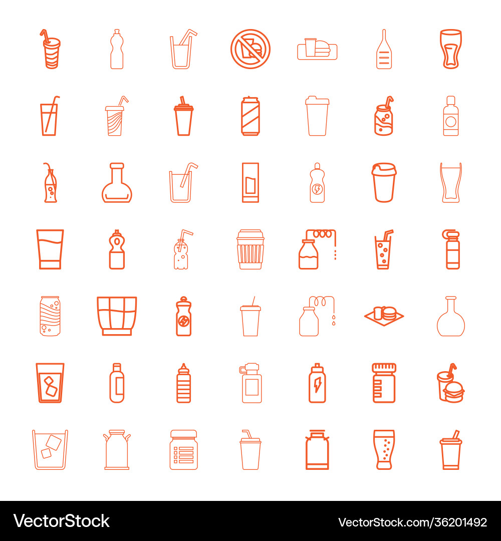 Soda icons Royalty Free Vector Image - VectorStock