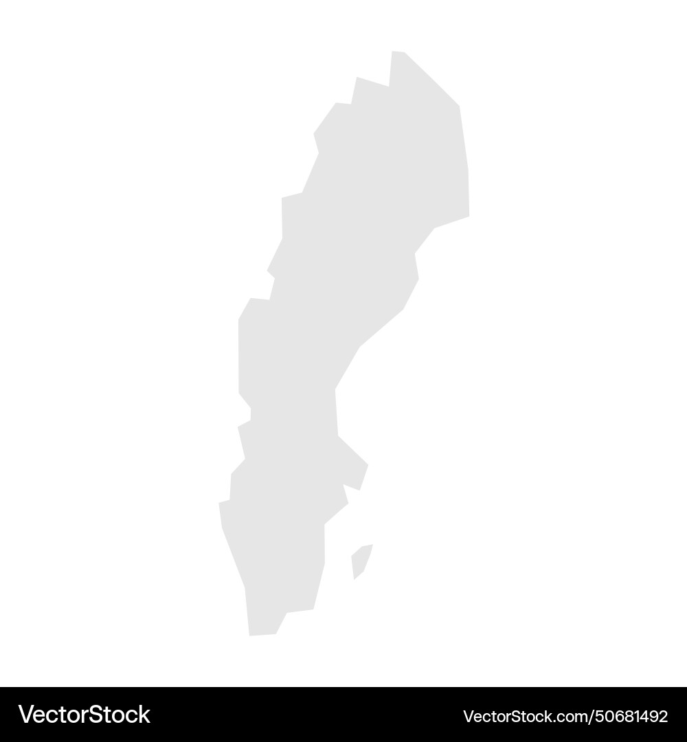 Sweden simplified map Royalty Free Vector Image