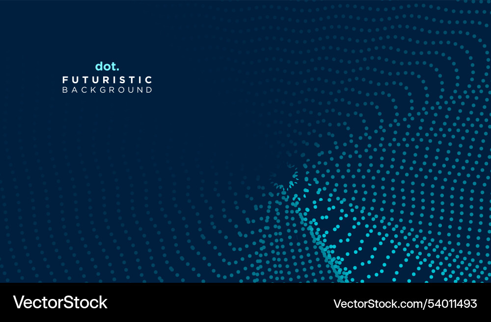 Abstract digital dot flowing wave particles Vector Image