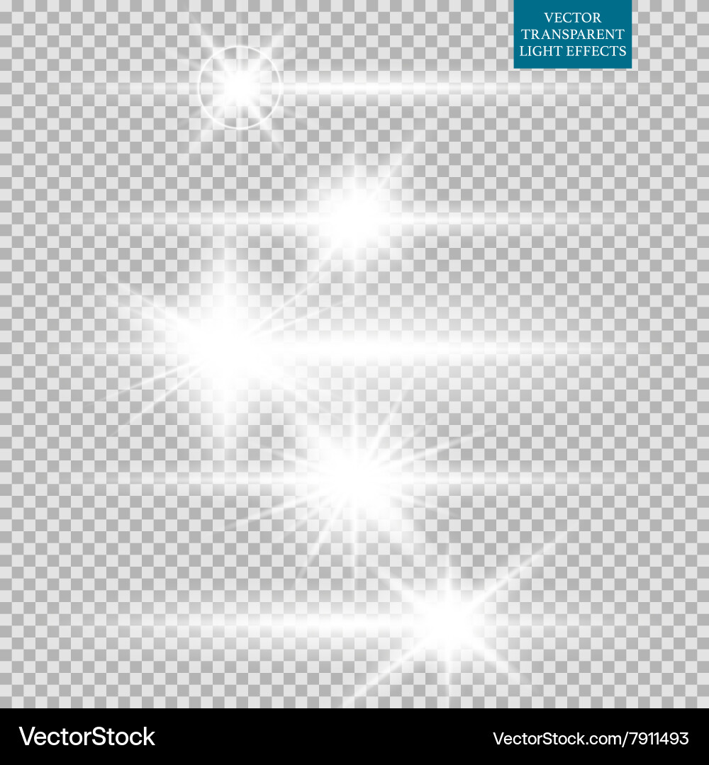 Abstract image of lighting flare set Royalty Free Vector
