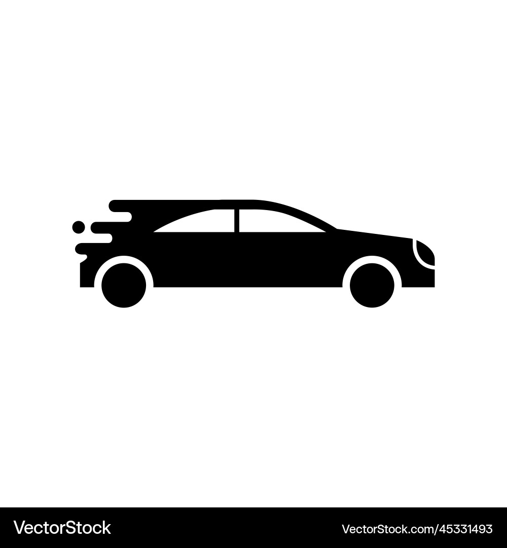 City car fast tech icon logo Royalty Free Vector Image
