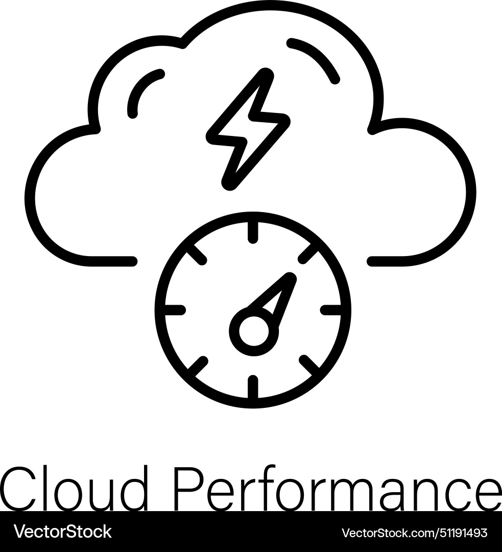 Cloud performance Royalty Free Vector Image - VectorStock