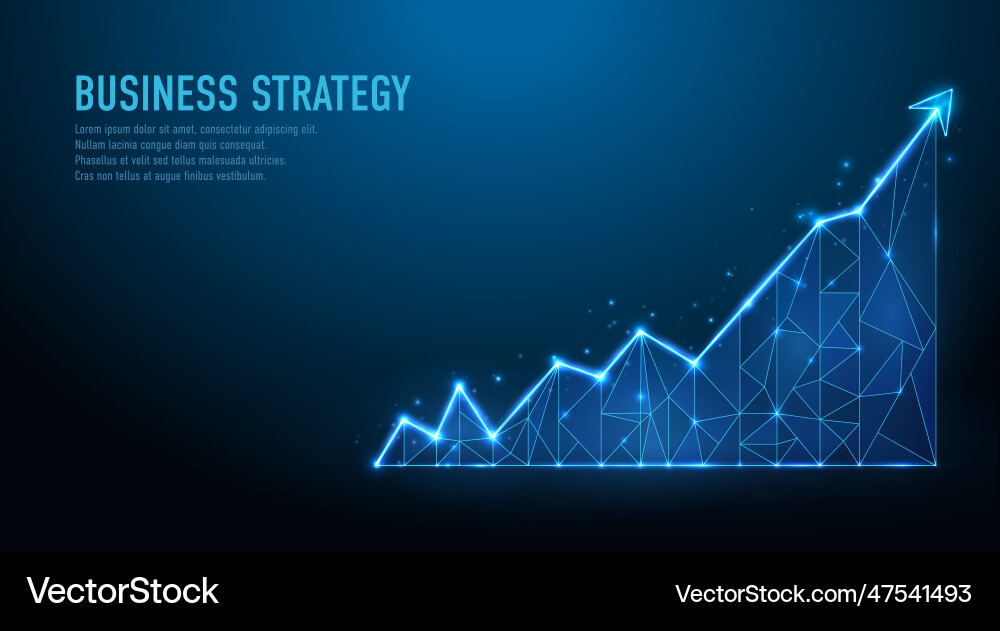 Digital Growth Strategy Chart Royalty Free Vector Image