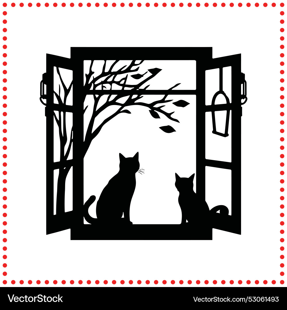 Feline focus cats intently watching the world Vector Image