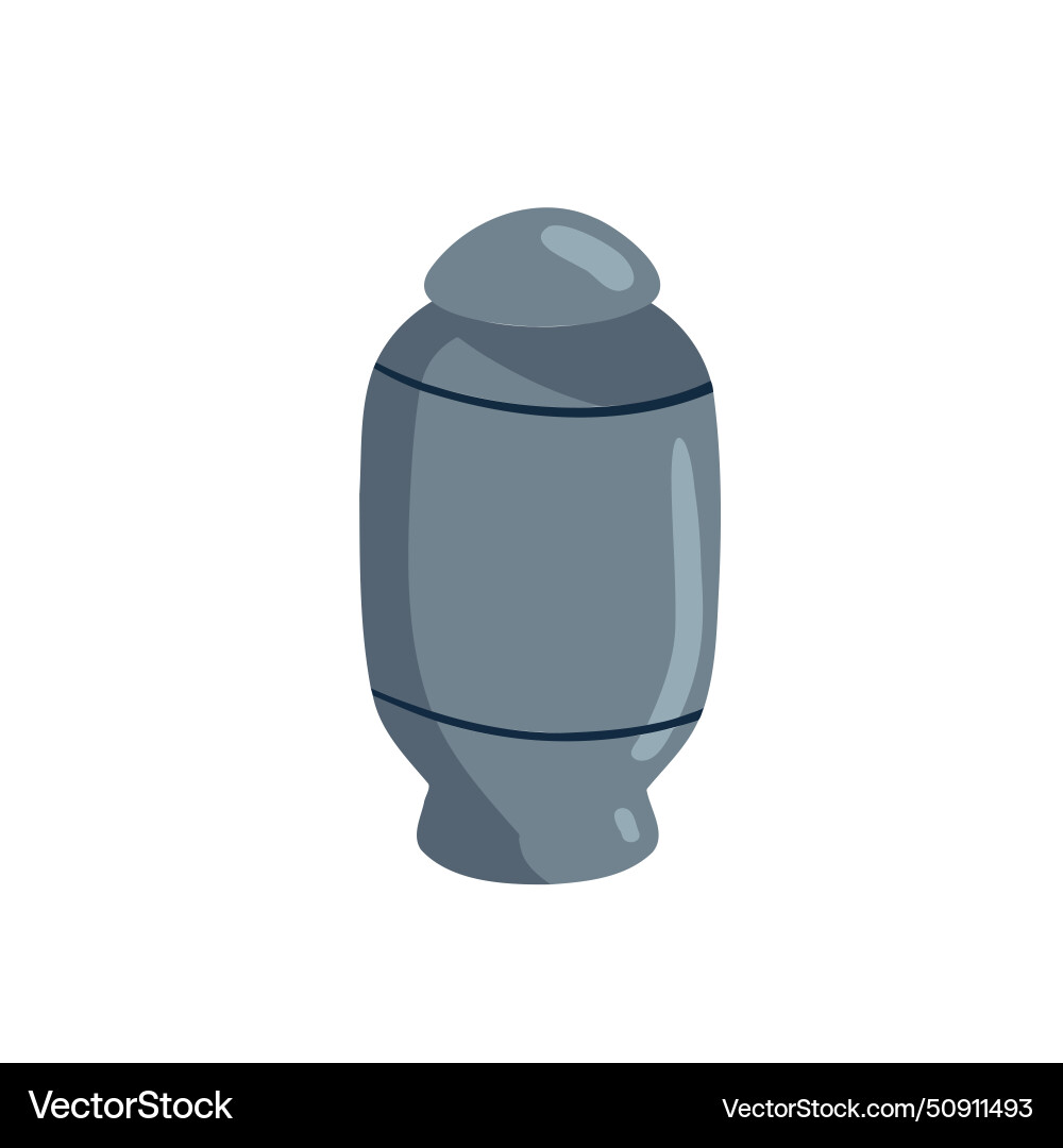 Funeral urn with ashes Royalty Free Vector Image