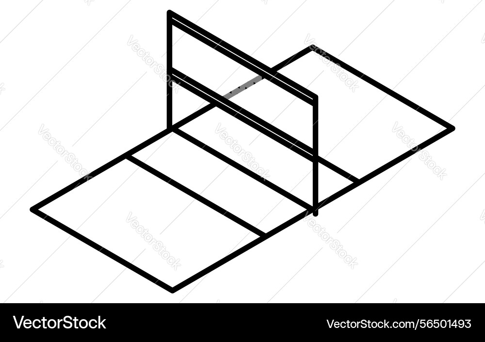 Isometric of a simple line drawing Royalty Free Vector Image