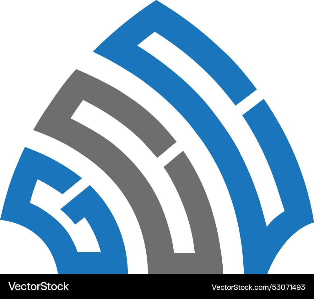 Letter gcc initial logo design template Royalty Free Vector