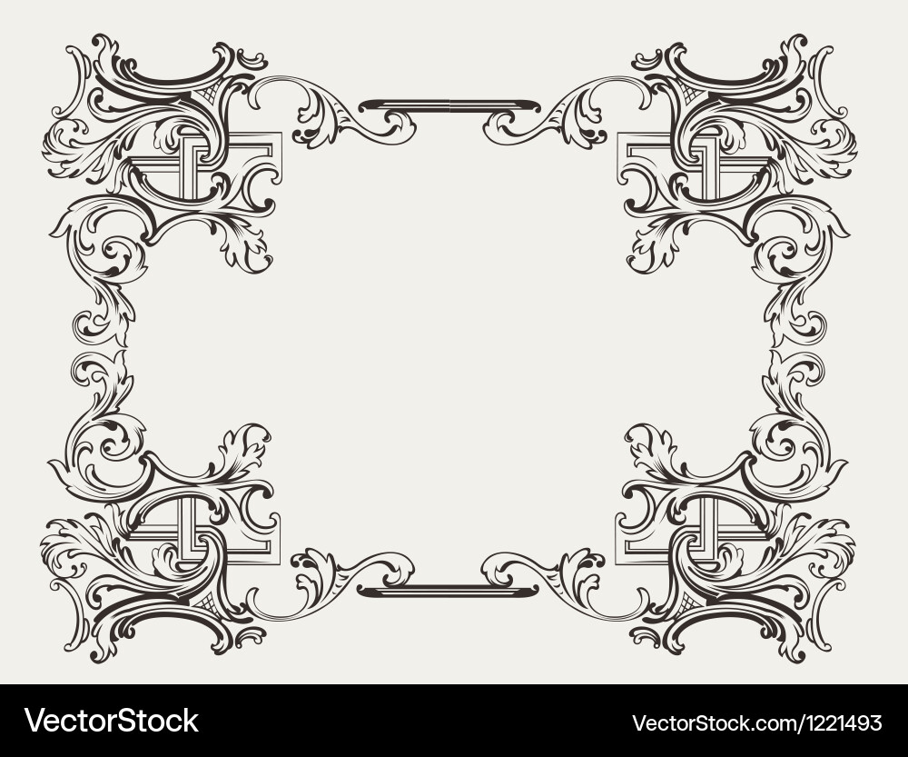 Original renaissance ornate frame Royalty Free Vector Image