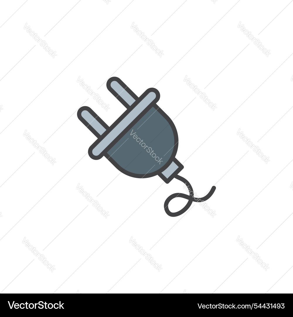 Plug icon in colored version Royalty Free Vector Image