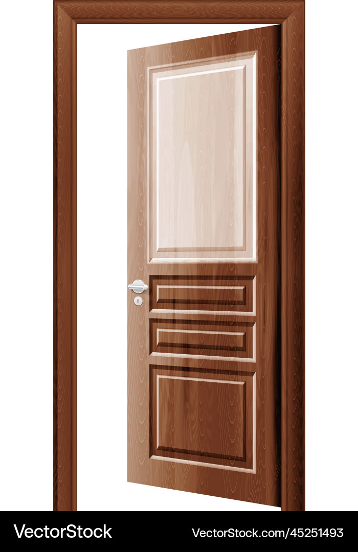 Realistic door Royalty Free Vector Image - VectorStock