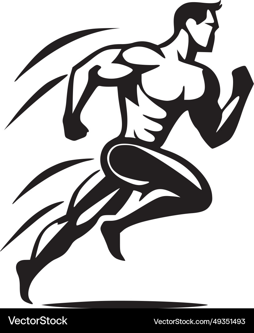 Sport - black and white Royalty Free Vector Image