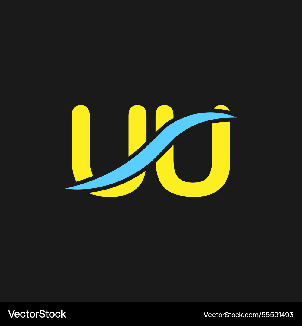 Uu logo design trendy awesome artistic initial Vector Image