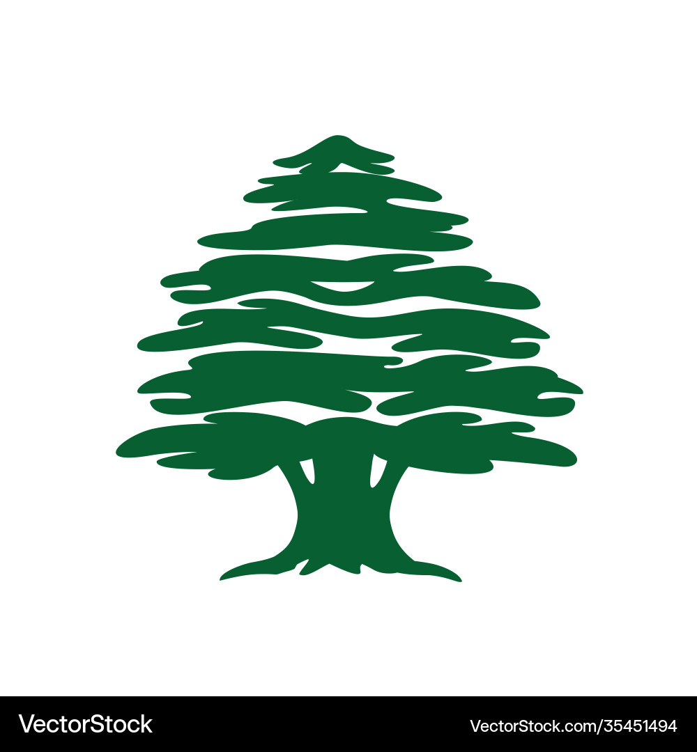 Abstract Cedar Tree Icon Royalty Free Vector Image