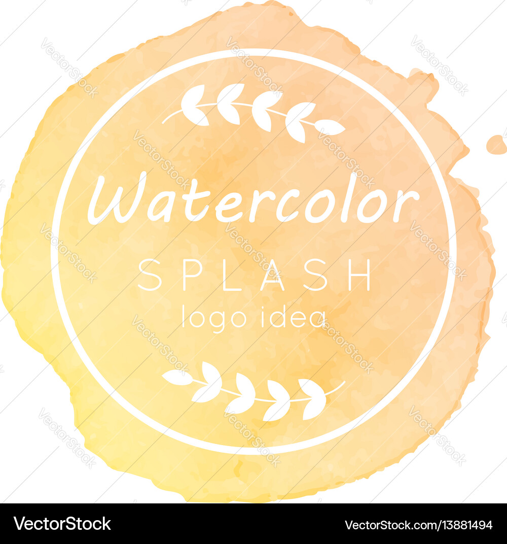 Aquarell Spritzer Logo Idee Lizenzfreies Vektorbild