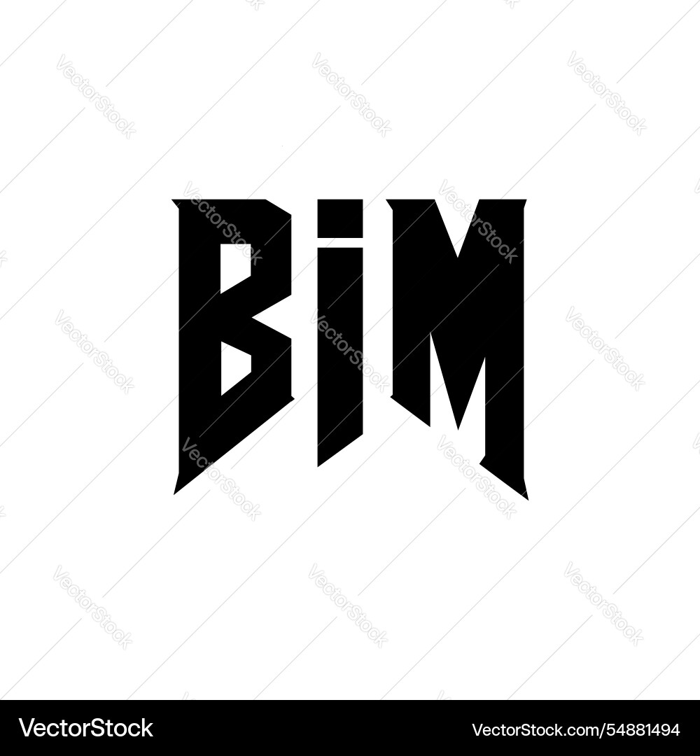 Bim letter logo design for technology company Vector Image