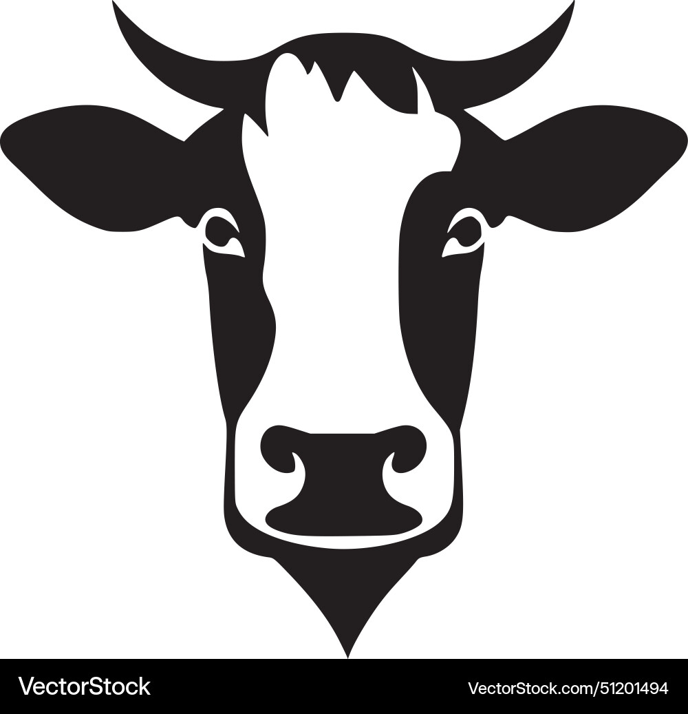 Cow - minimalist and simple silhouette Royalty Free Vector