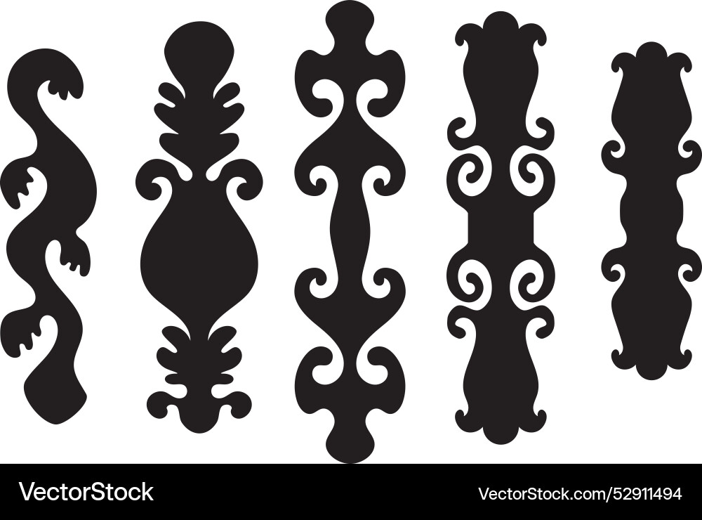 Decorative ornamental elements Royalty Free Vector Image