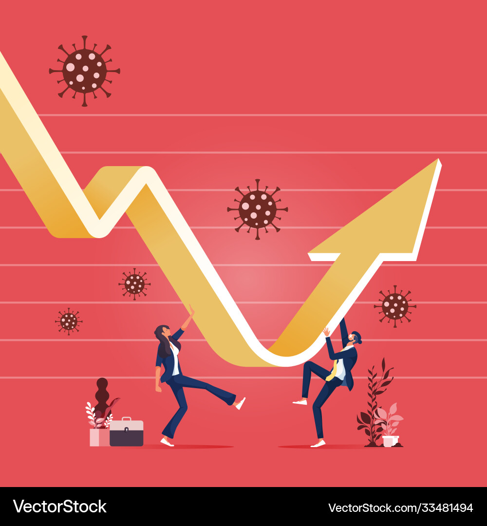 Economic recovery concept Royalty Free Vector Image