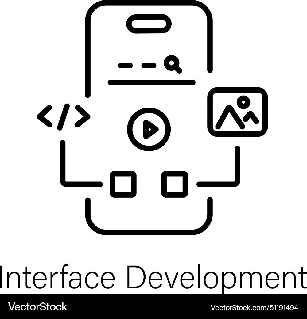 Interface development Royalty Free Vector Image