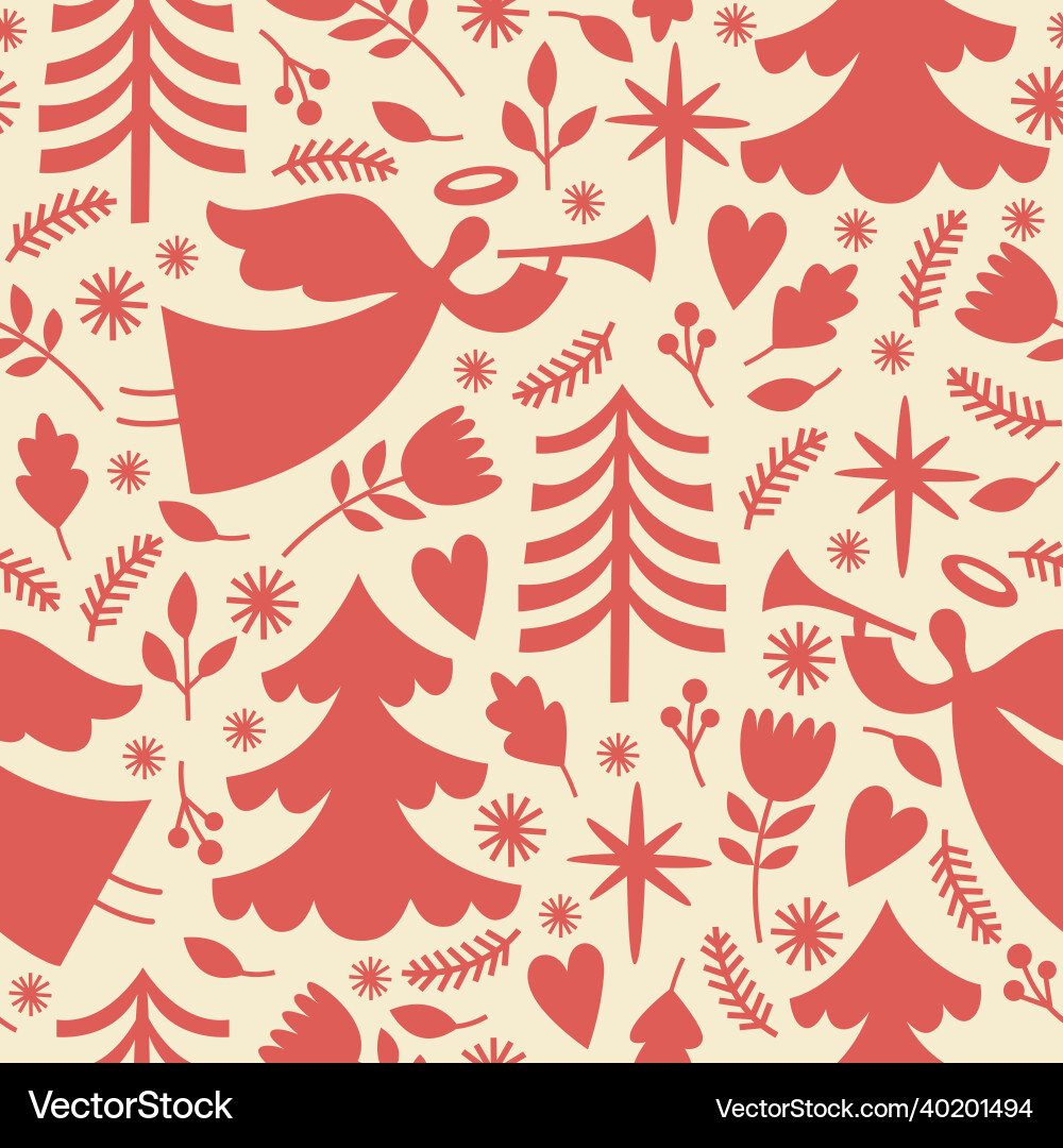 Red and White Christmas Pattern Royalty Free Vector Image
