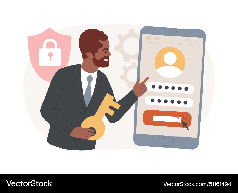 Registration isolated concept Royalty Free Vector Image