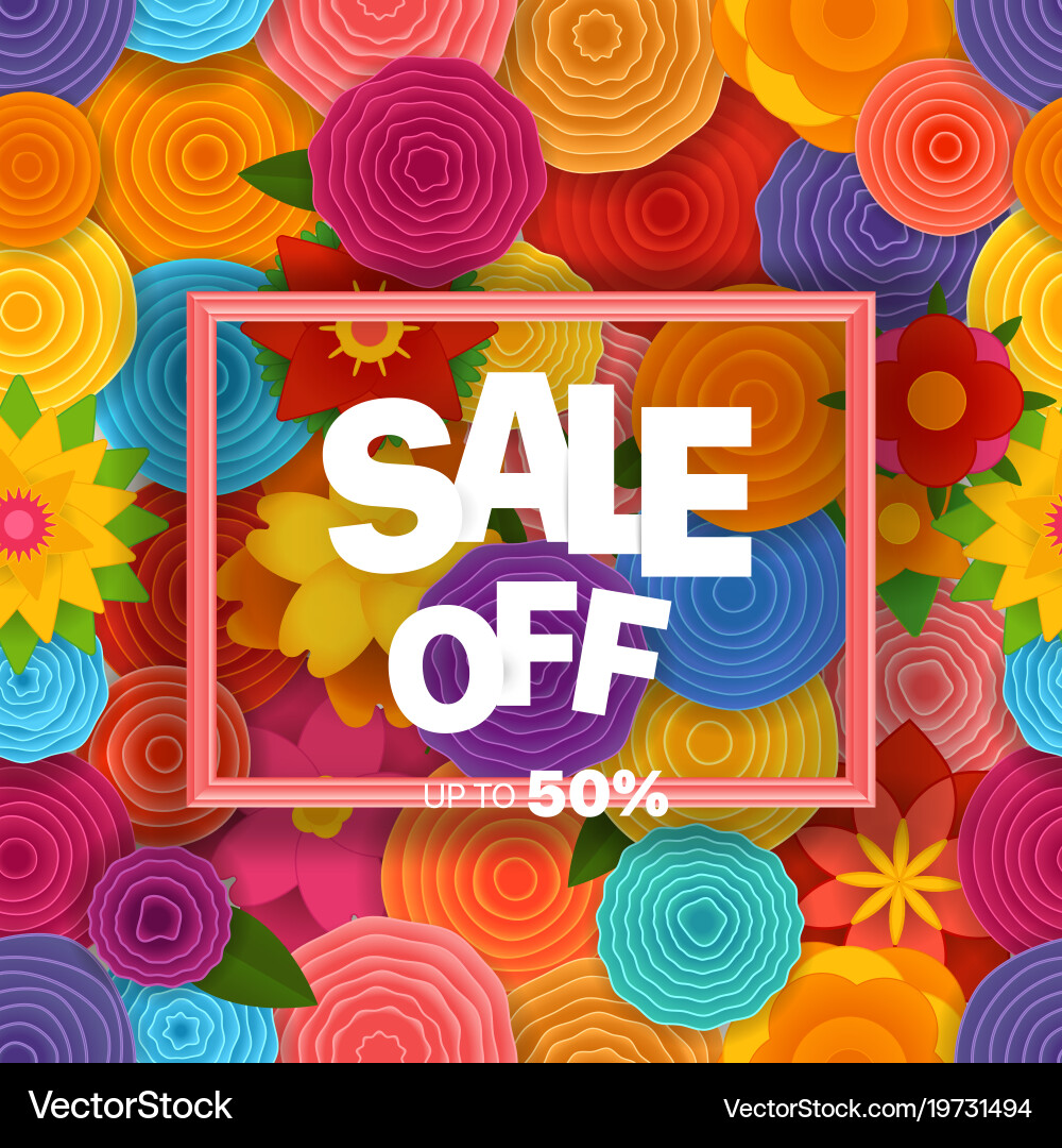 Season sale off concept background Royalty Free Vector Image