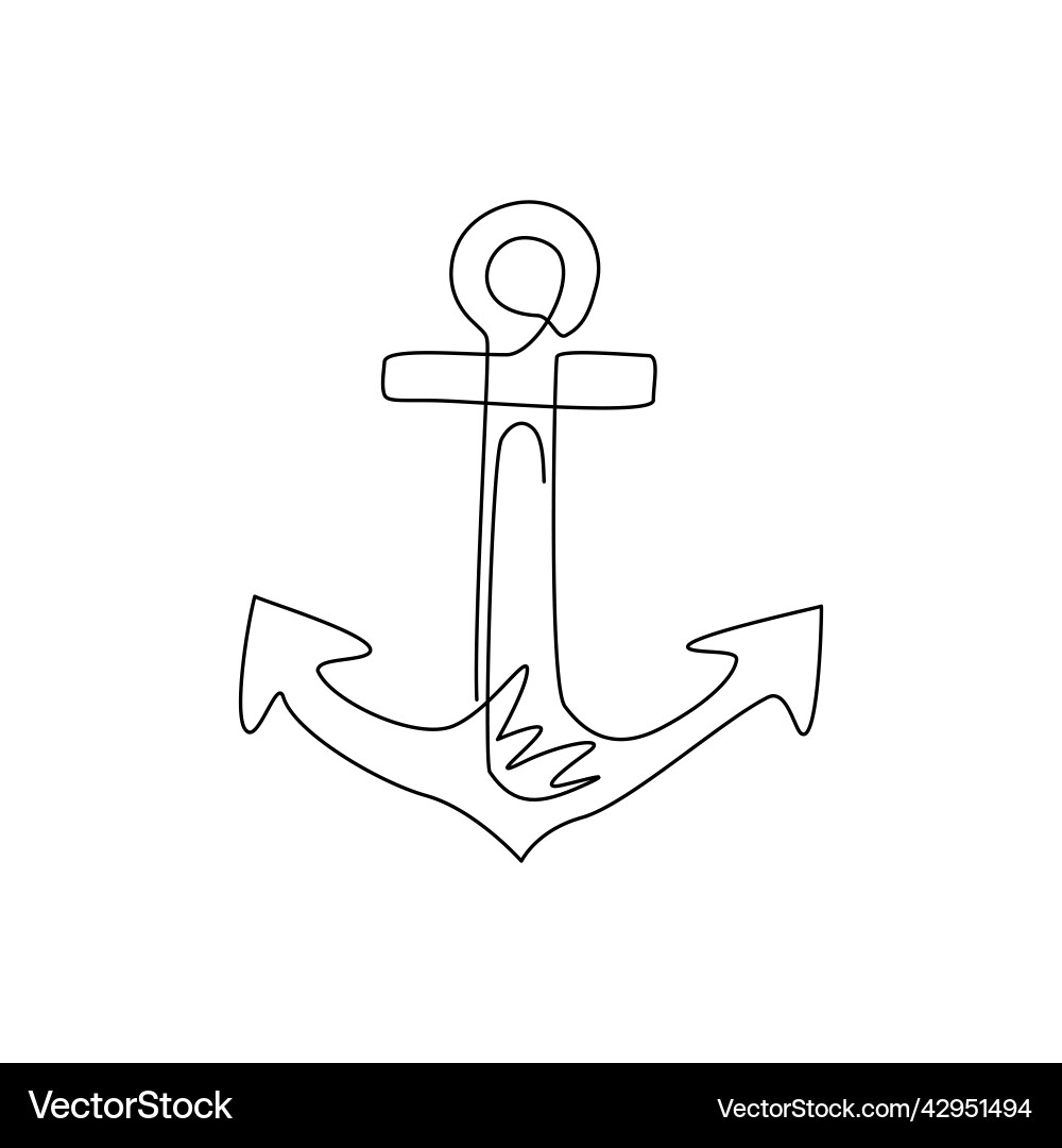 Easy Drawings Of Anchors Free Vectors | Round Anchor / Line Drawing