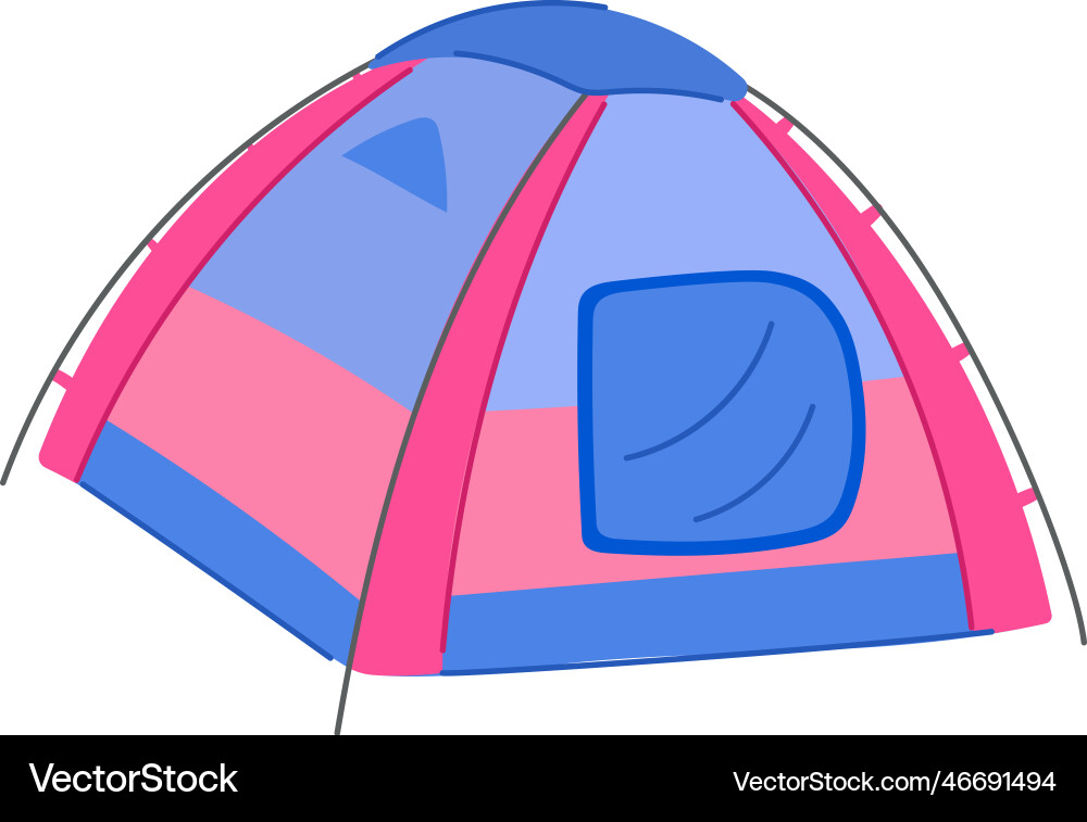 Summer tent camp cartoon Royalty Free Vector Image