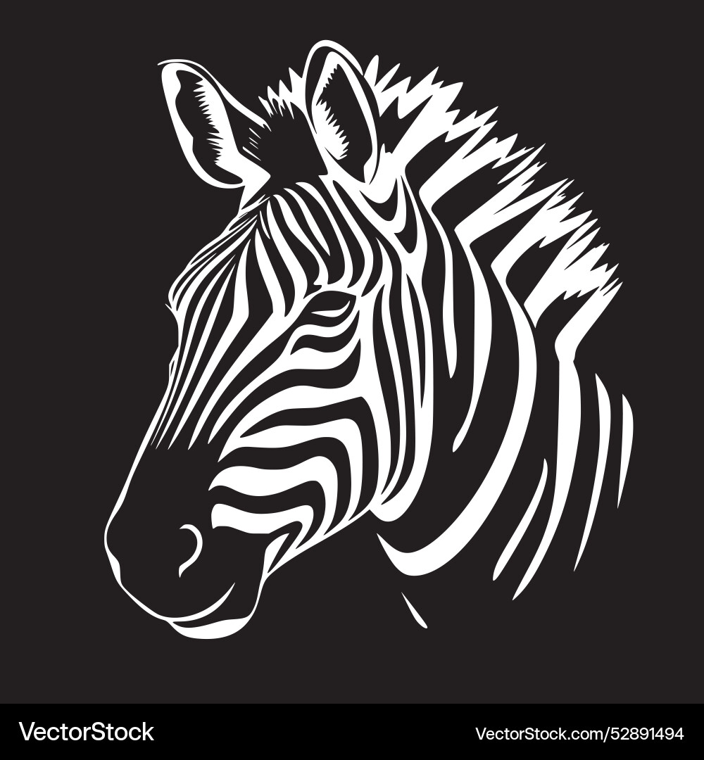 Zebra - minimalist and flat logo Royalty Free Vector Image