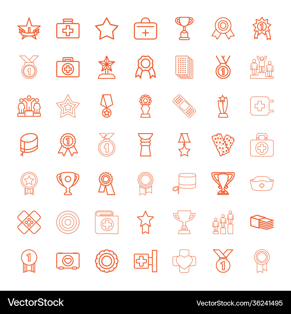 49 erste Icons Lizenzfreies Vektorbild - VectorStock