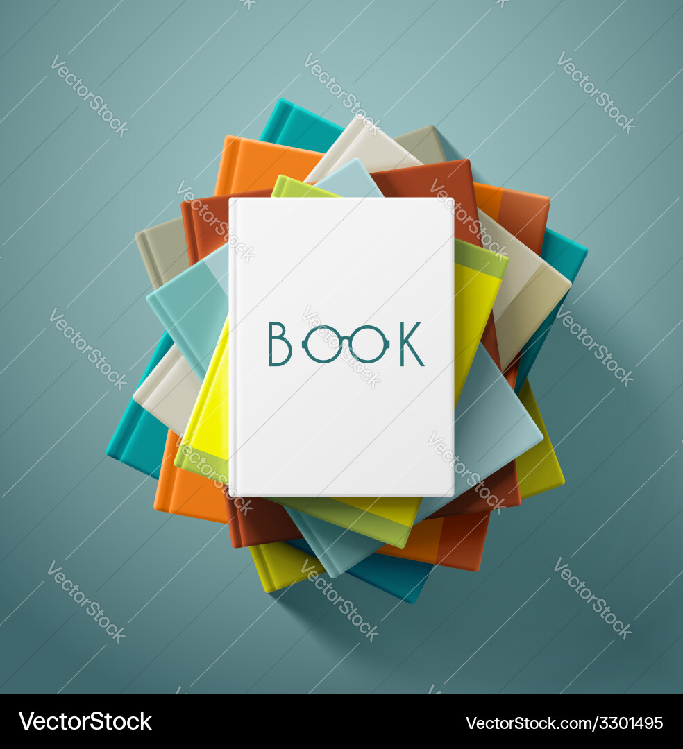 Colorful Stack of Books Royalty Free Vector Image